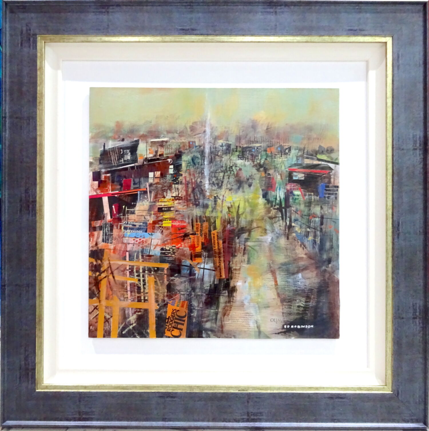 DOWN BY THE ALLOTMENT by Ed Robinson (Mixed Media)