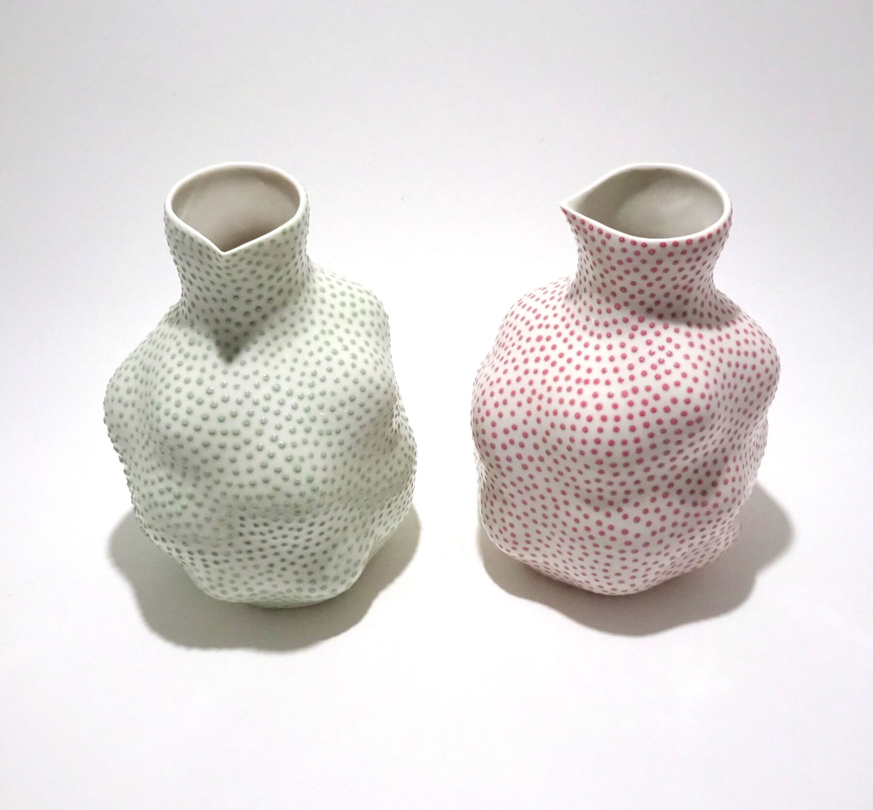 Dotted Large Jug (Green) by Ikuko Iwamoto (Ceramics)
