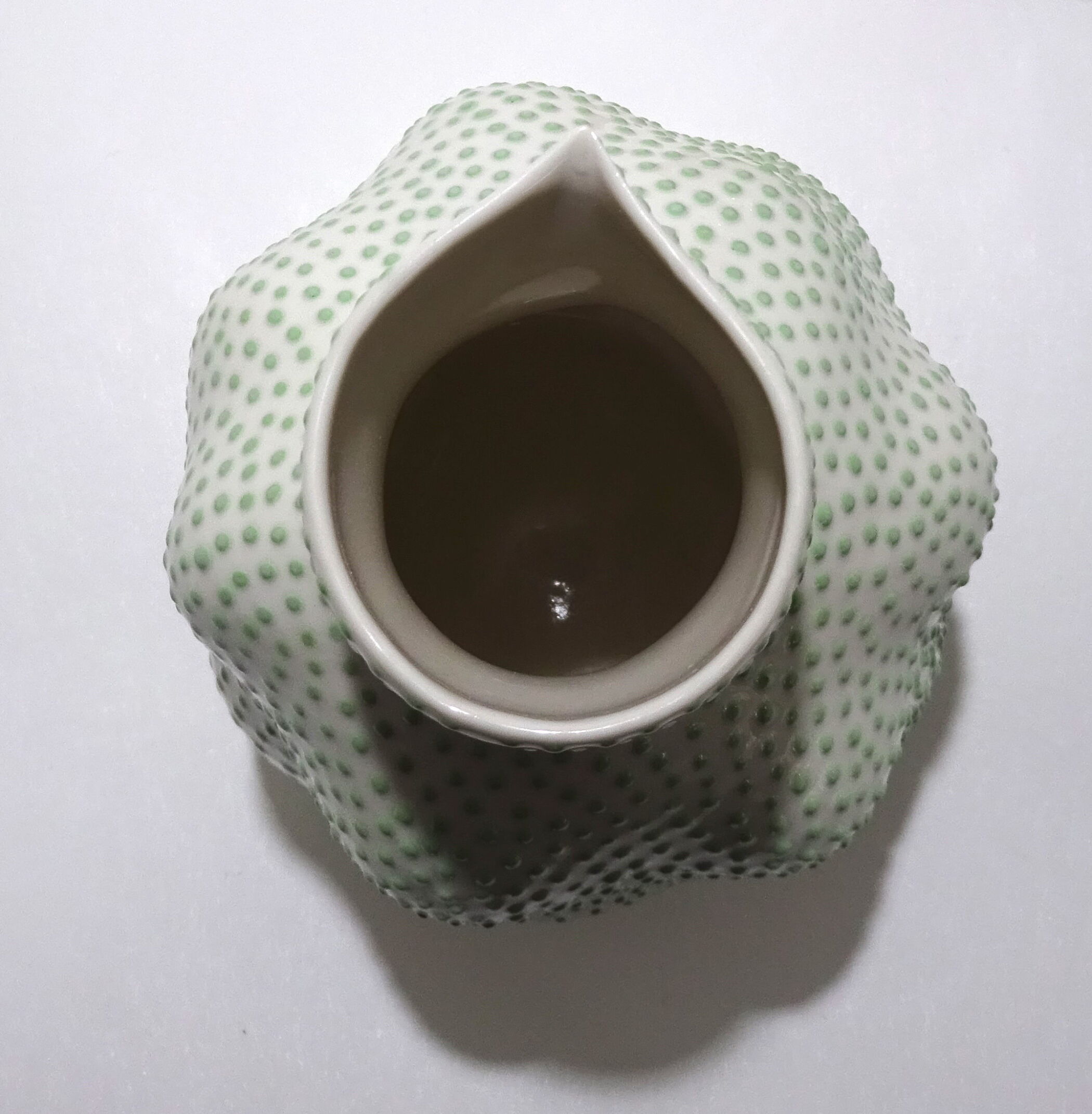 Dotted Large Jug (Green) by Ikuko Iwamoto (Ceramics)
