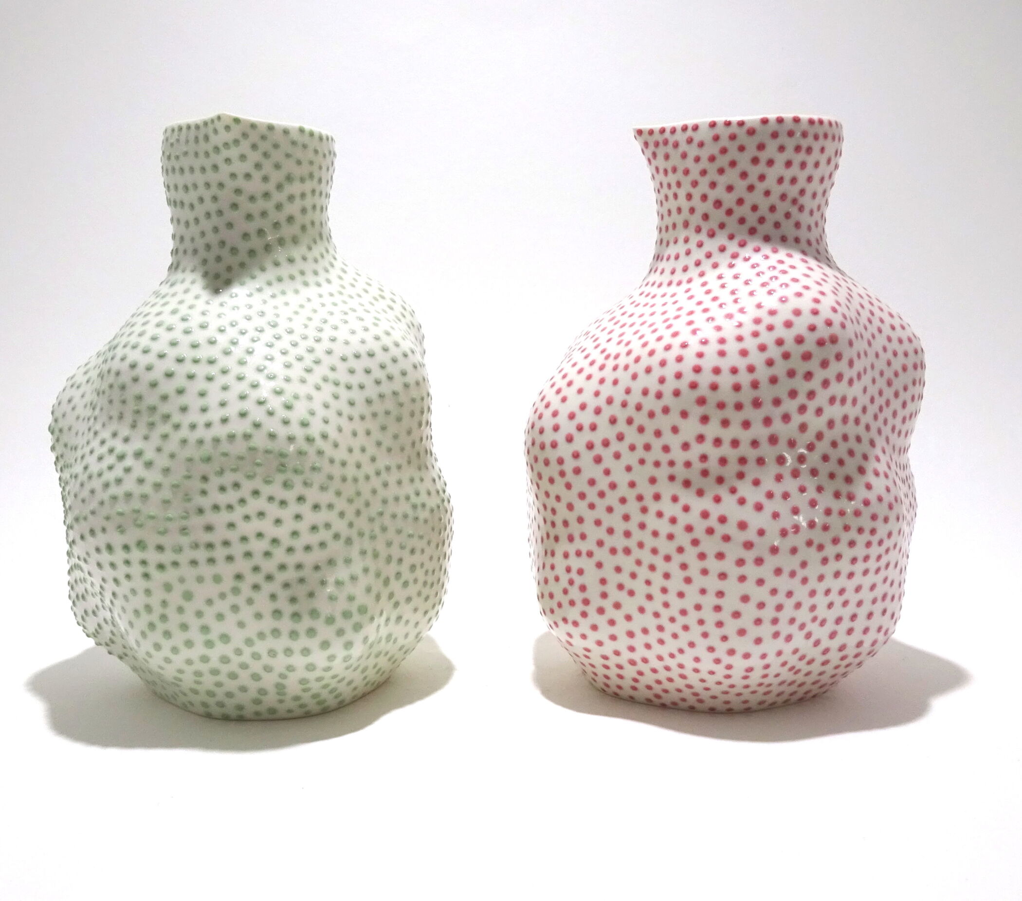 Dotted Large Jug (Green) by Ikuko Iwamoto (Ceramics)