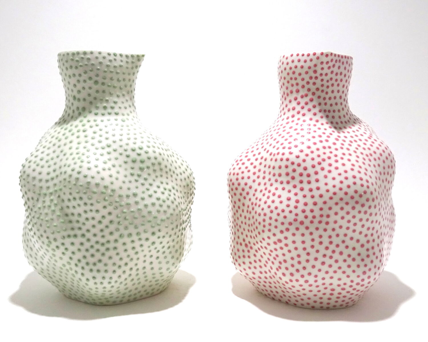 Dotted Large Jug (Green) by Ikuko Iwamoto (Ceramics)