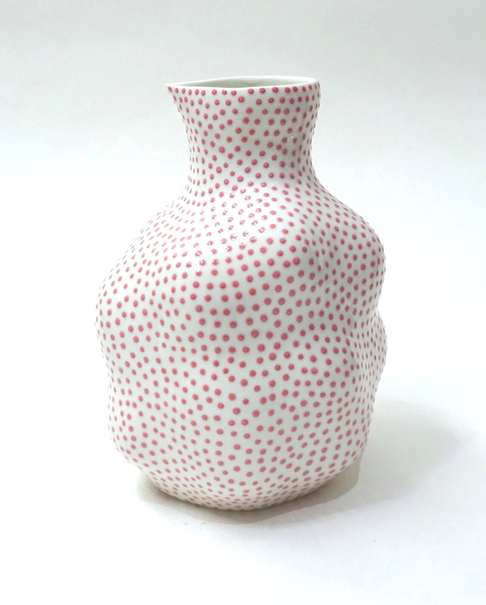 Dotted Large Jug (Pink) by Ikuko Iwamoto (Ceramics)