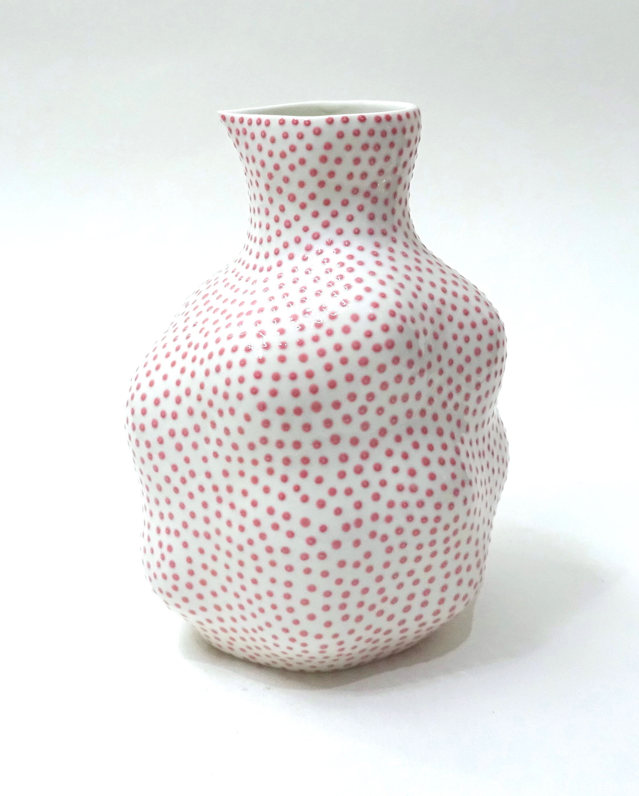 Dotted Large Jug (Pink) by Ikuko Iwamoto (Ceramics)