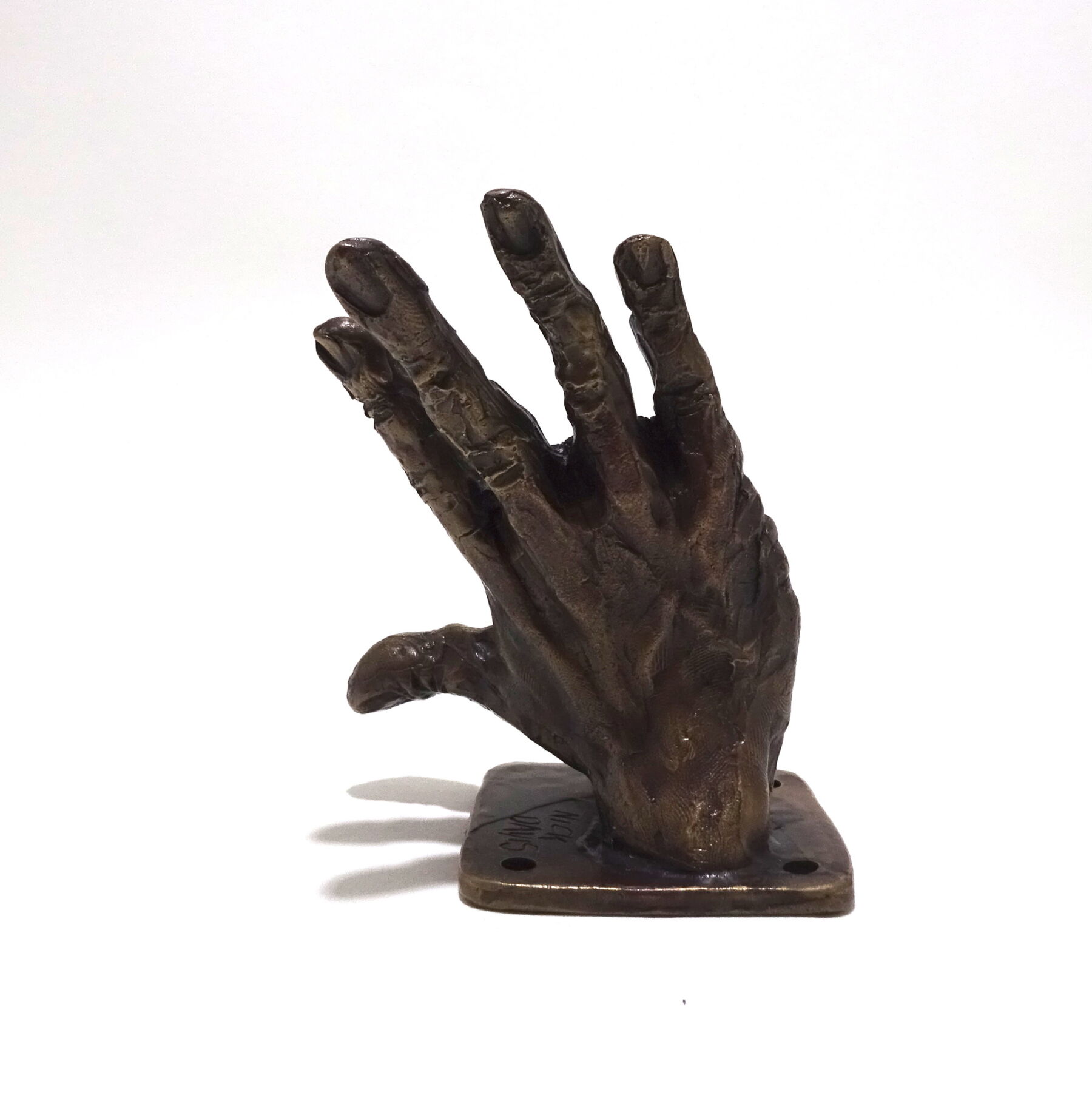Bronze Hand Coat Hook by Nick Davis (Bronze)