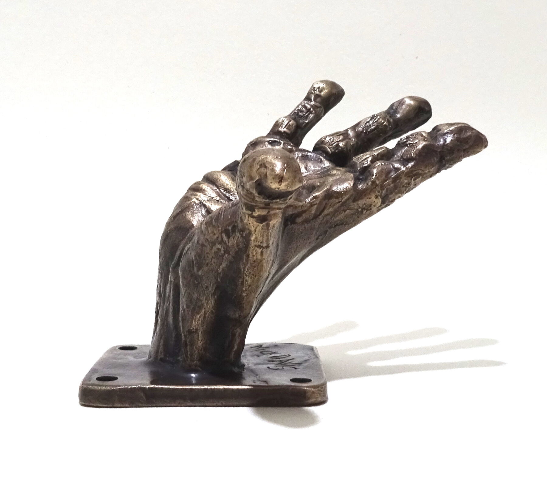 Bronze Hand Coat Hook by Nick Davis (Bronze)
