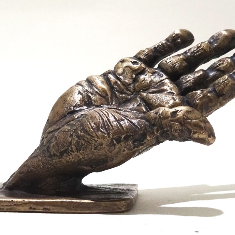 Bronze Hand Coat Hook by Nick Davis (Bronze)