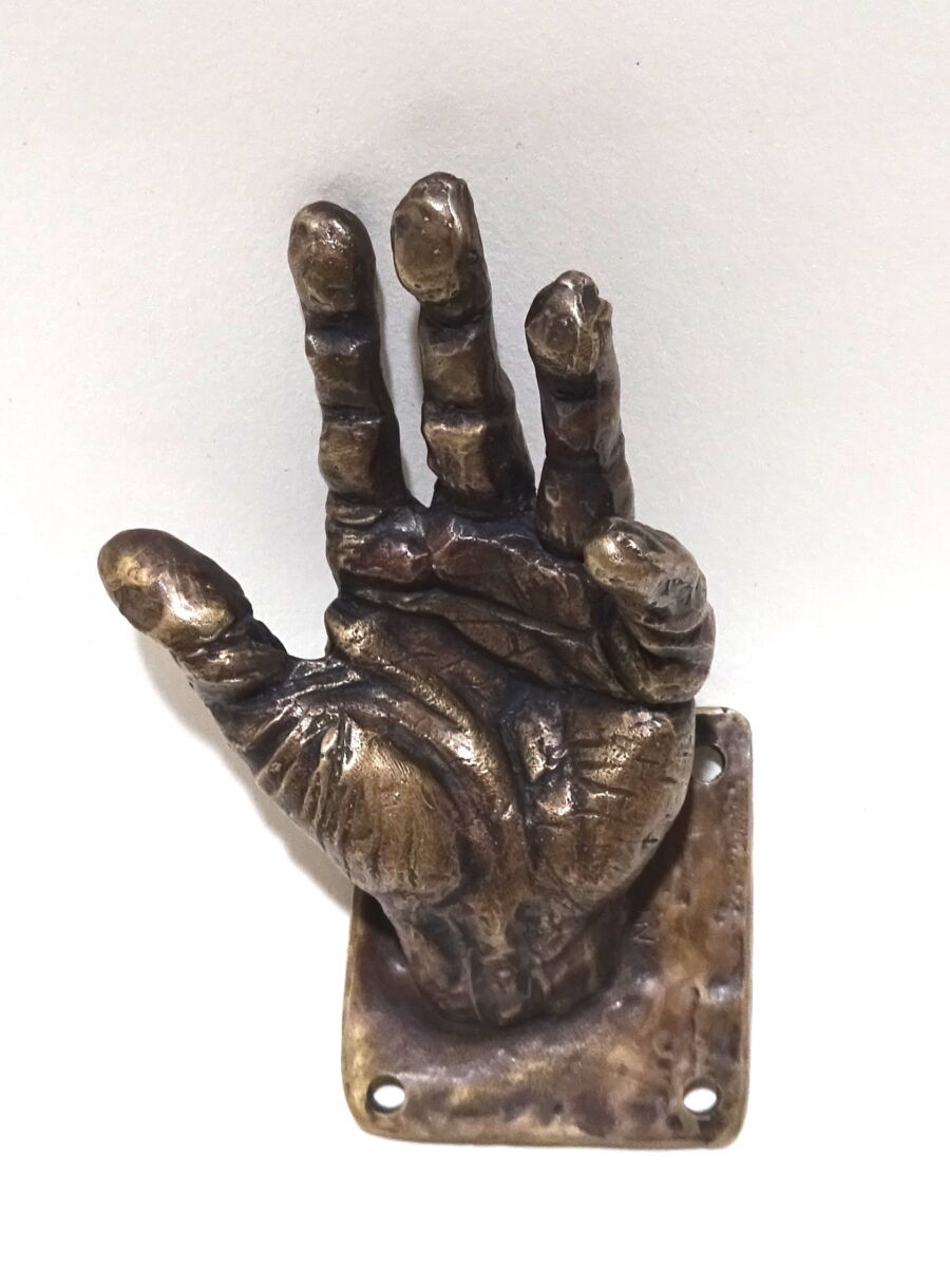 Bronze Hand Coat Hook by Nick Davis (Bronze)