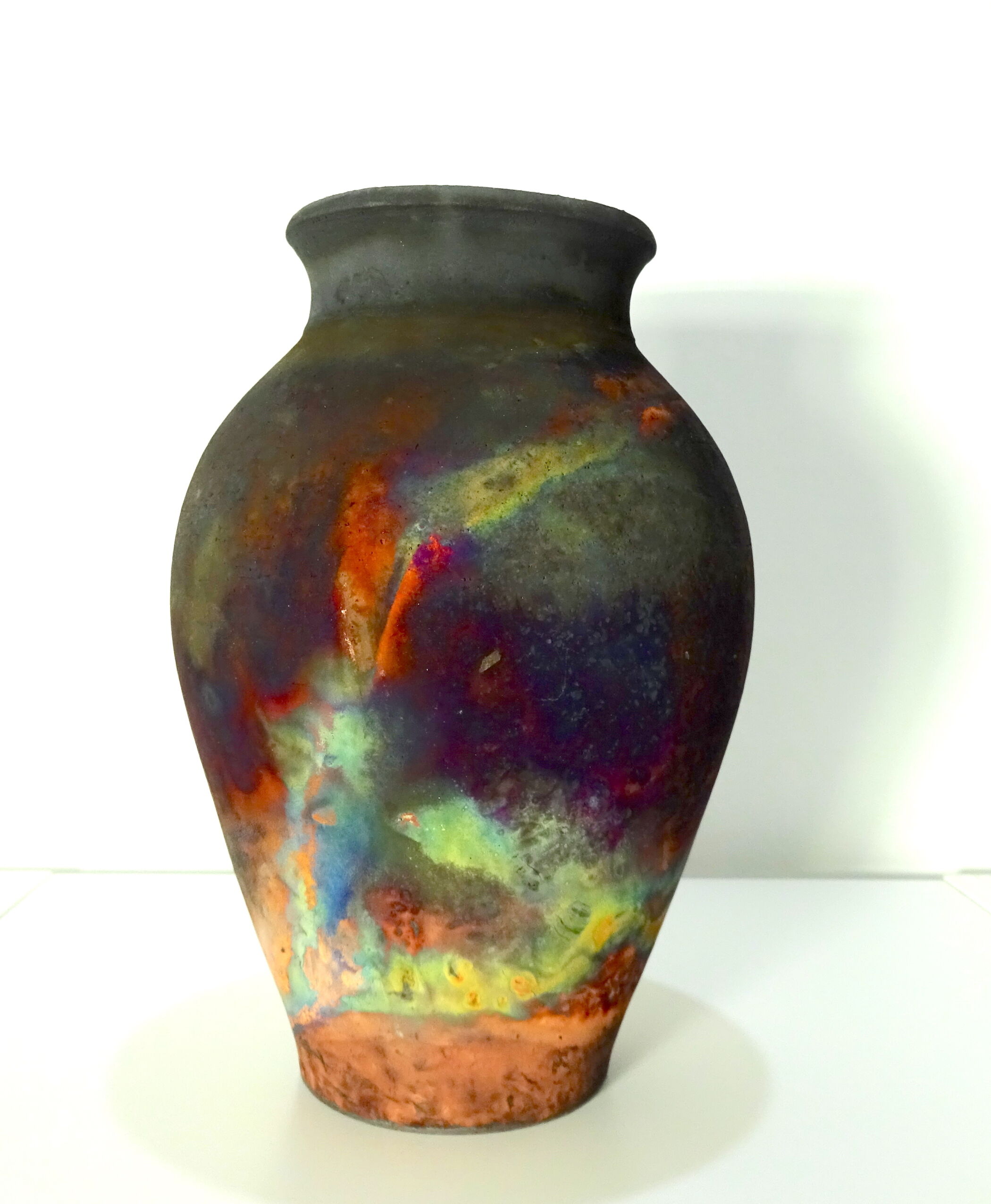LRG COPPER FUMED RAKU POT by Pat Armstrong (Ceramics)