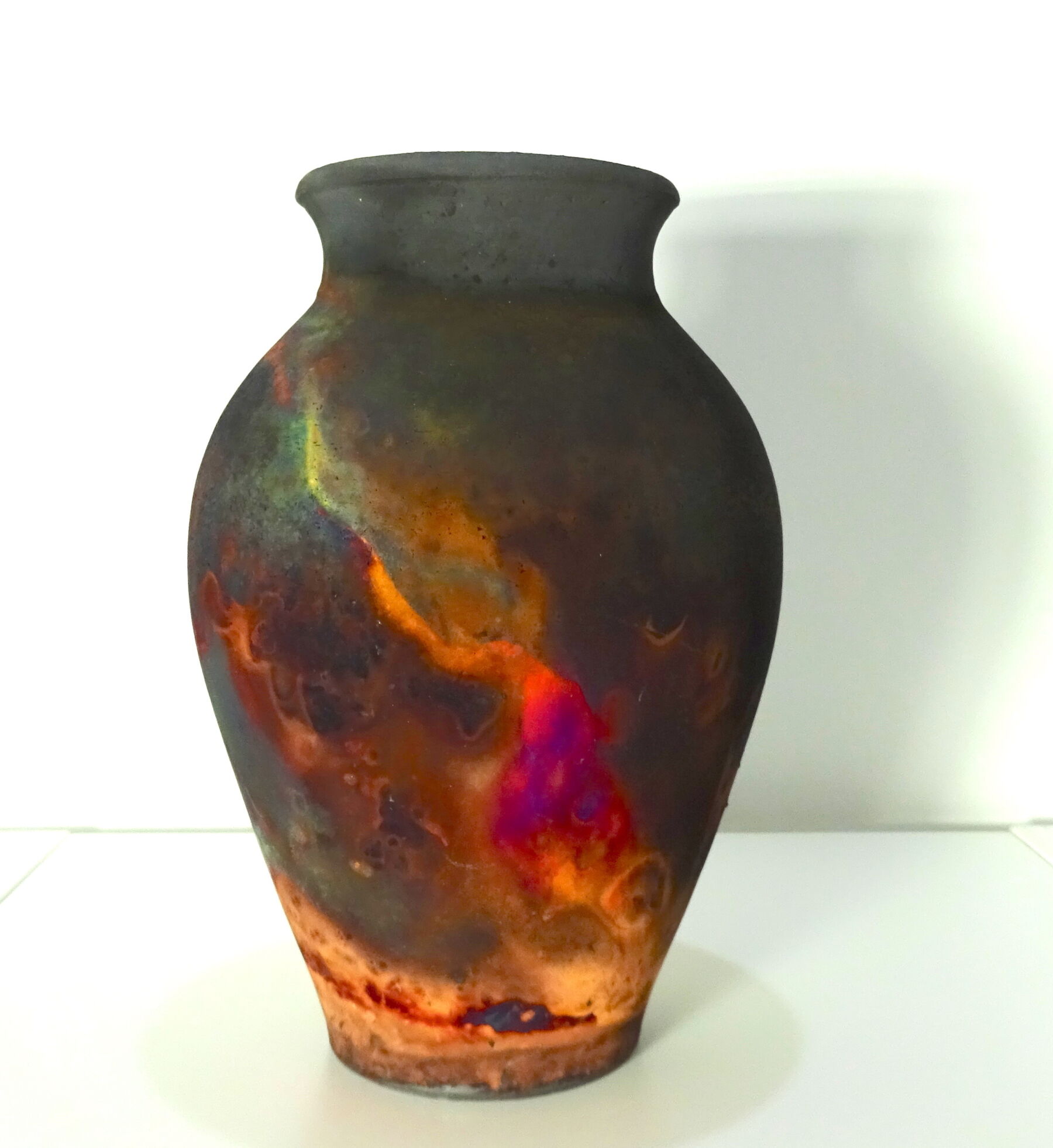 LRG COPPER FUMED RAKU POT by Pat Armstrong (Ceramics)