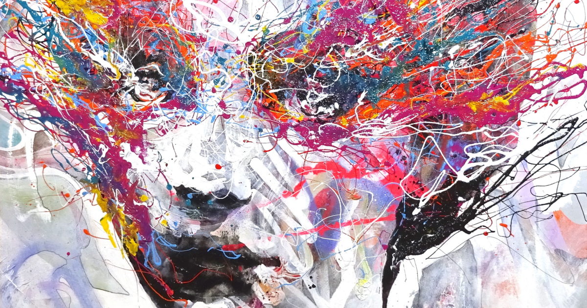 PSYCHEDELIC SNOWFLAKE by Danny O’Connor (Mixed Media On Canvas)