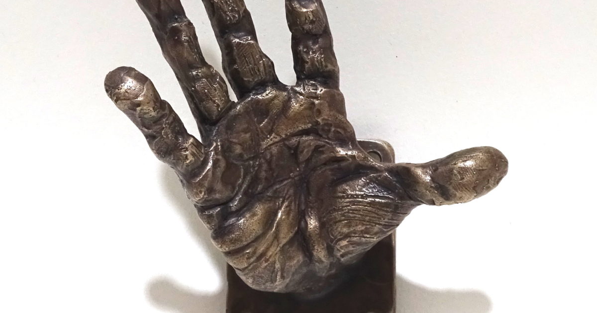 Bronze Hand Coat Hook by Nick Davis (Bronze)