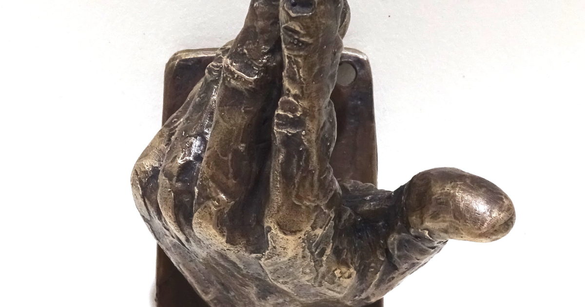 Bronze Hand Coat Hook by Nick Davis (Bronze)